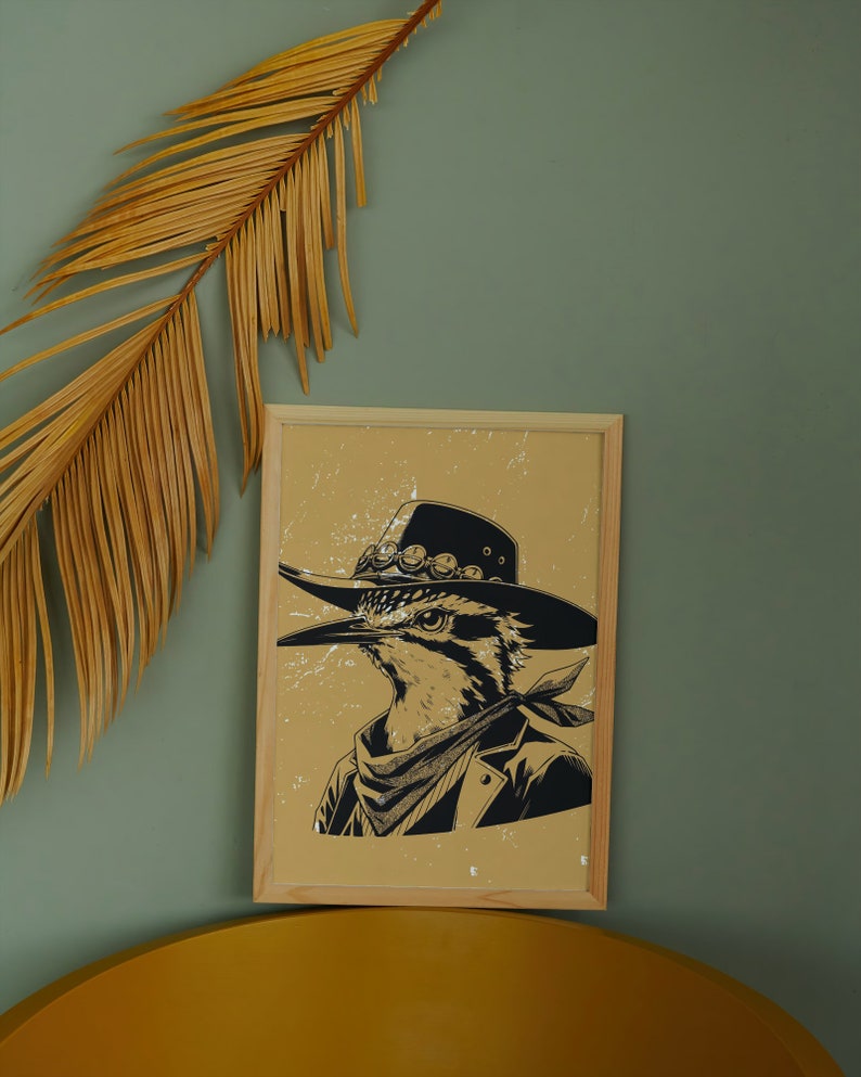 Cowboy Bird Wall Art | Western Poster Print Digital Download | Print at ...