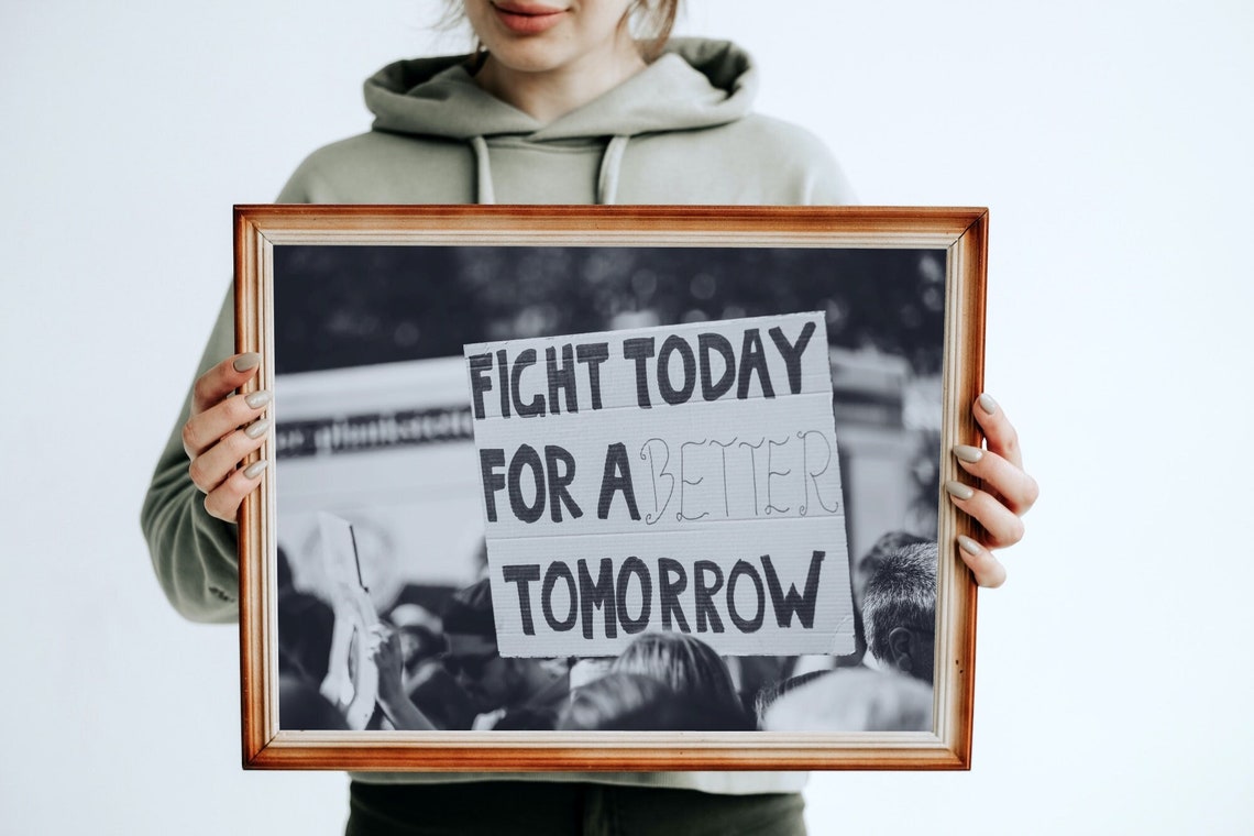 Protest Wall Art Motivational Poster Fight Digital Print - Etsy