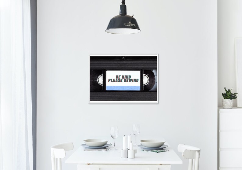 VHS Wall Art | Be Kind Please Rewind Poster Print - Etsy