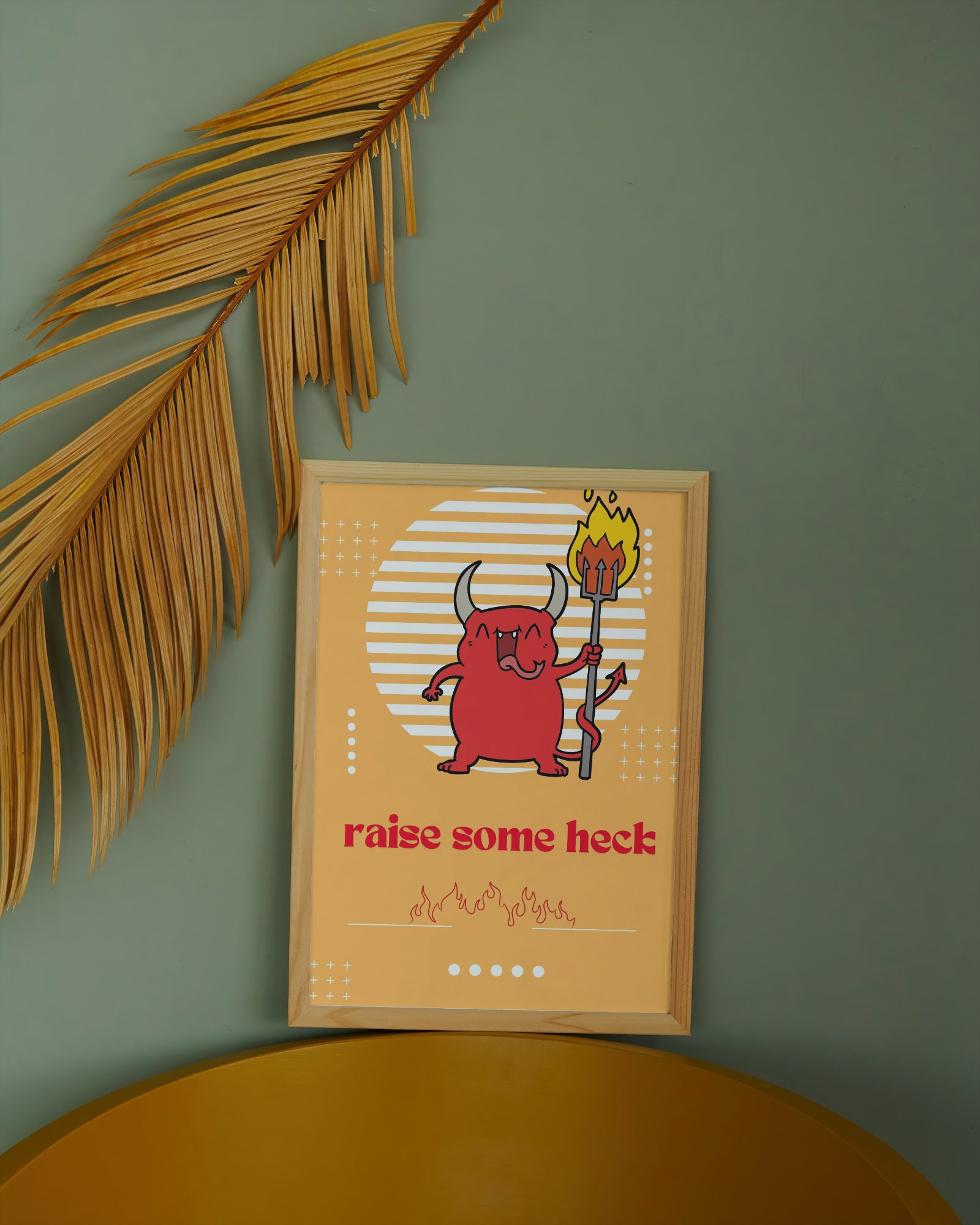 Raise Some Heck Wall Art Devil Poster Print - Etsy