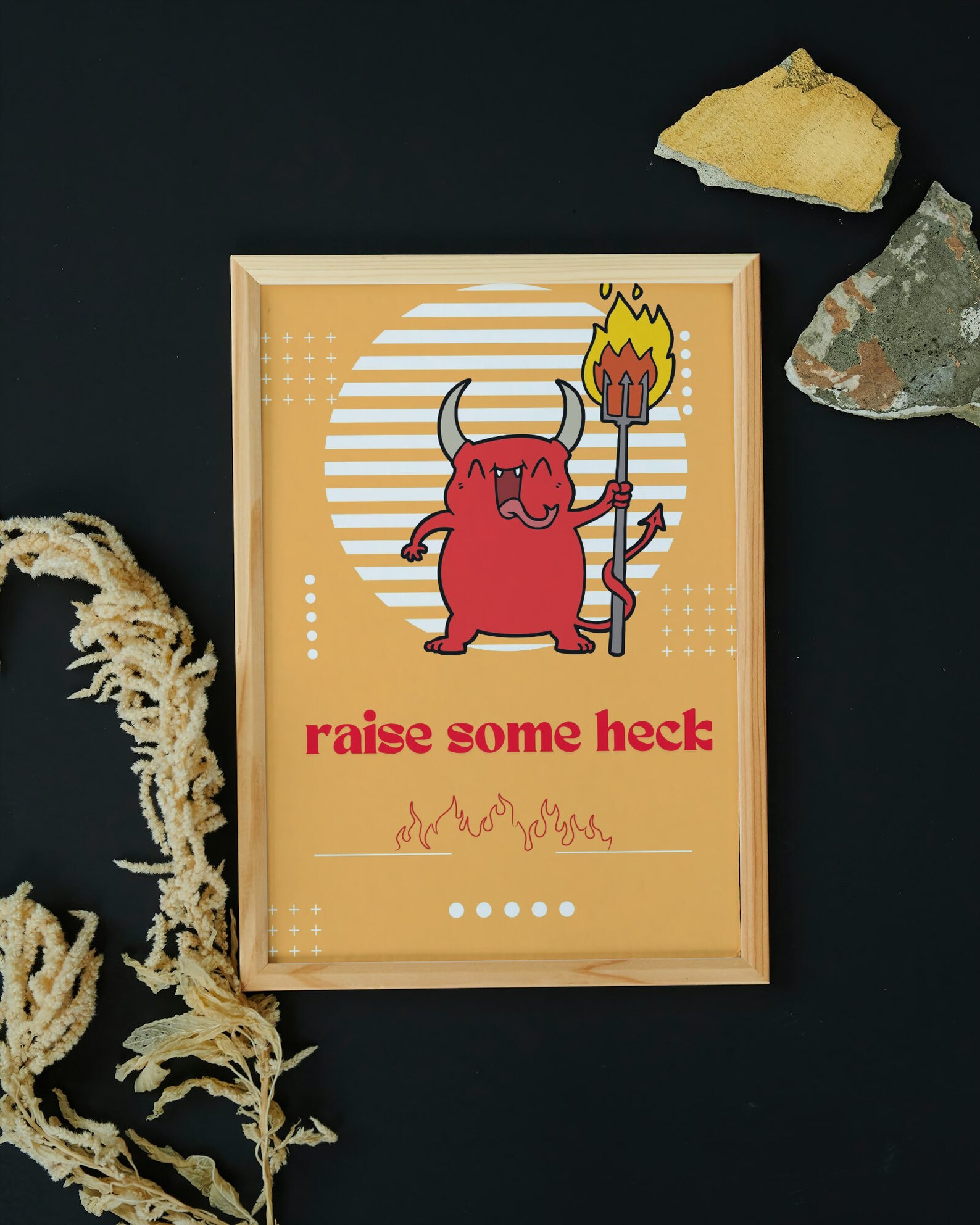 Raise Some Heck Wall Art Devil Poster Print - Etsy