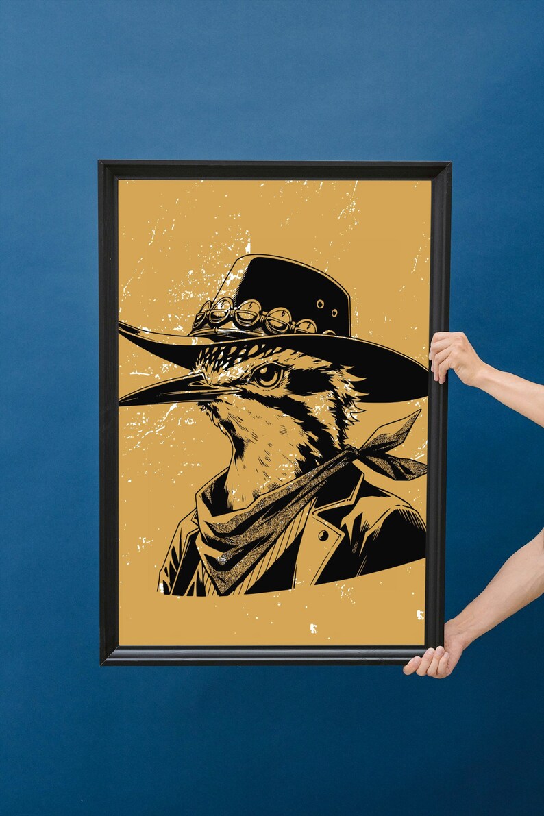 Cowboy Bird Wall Art | Western Poster Print Digital Download | Print at ...