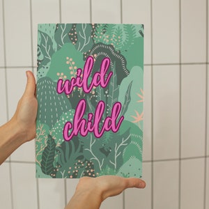 Wild Child Poster | Jungle Wall Art | Floral Digital Download | Print ...