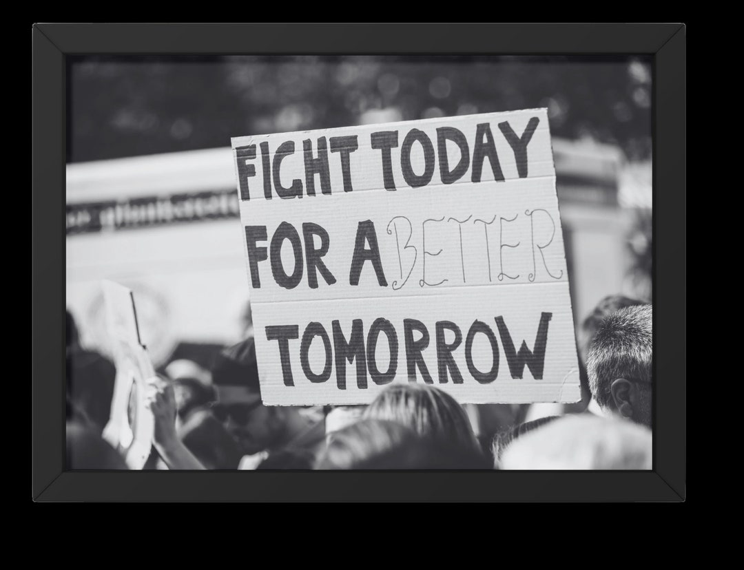 Protest Wall Art Motivational Poster Fight Digital Print - Etsy