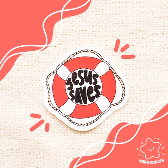 Die Cut Sticker: Jesus Saves Waterproof Nautical Decal - Etsy