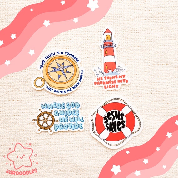 Die Cut Sticker Pack: Our Hope in Christ Ocean Christian - Etsy