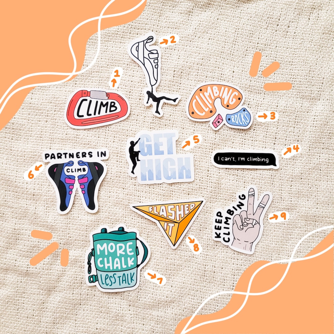 Die Cut Sticker: Bouldering & Climbing Themed | Waterproof, Climbers ...