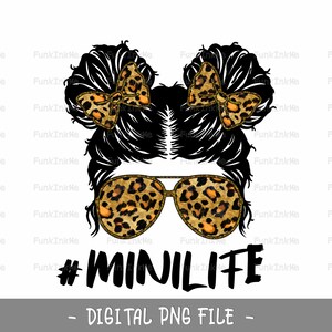 Leopard Mama Mini Life SVG PNG Cheetah Mom Life Kid Life Messy Bun- Mom ...