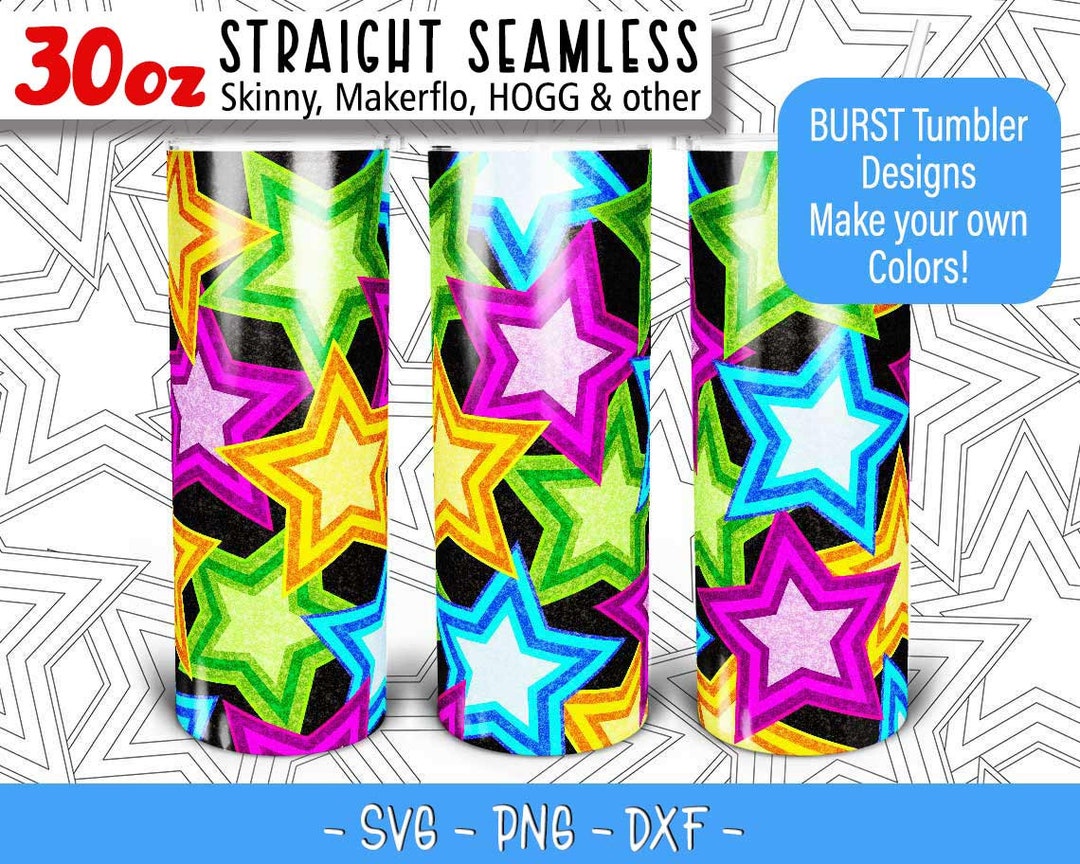 Star Burst Template for 30oz Straight Skinny, Makerflo, Hogg - Burst ...