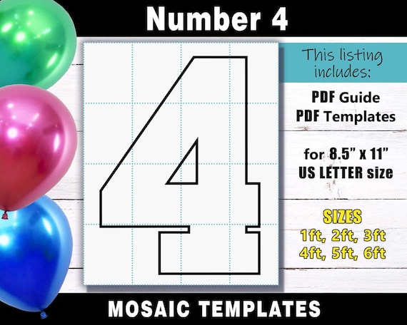 Number 4 Number Template Printable Template Printable Printable Numbers