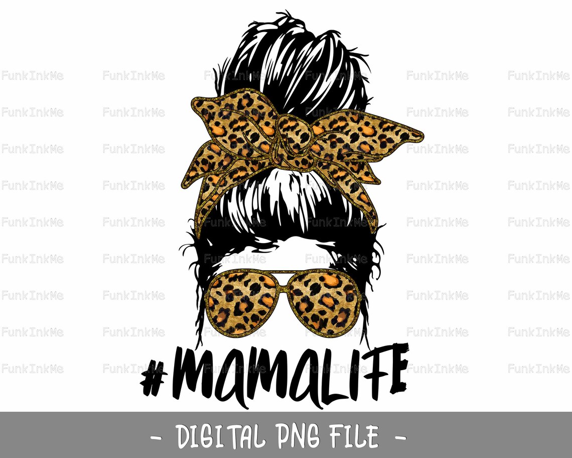 Leopard Mama Mini Life SVG PNG Cheetah Mom Life Kid Life Messy - Etsy