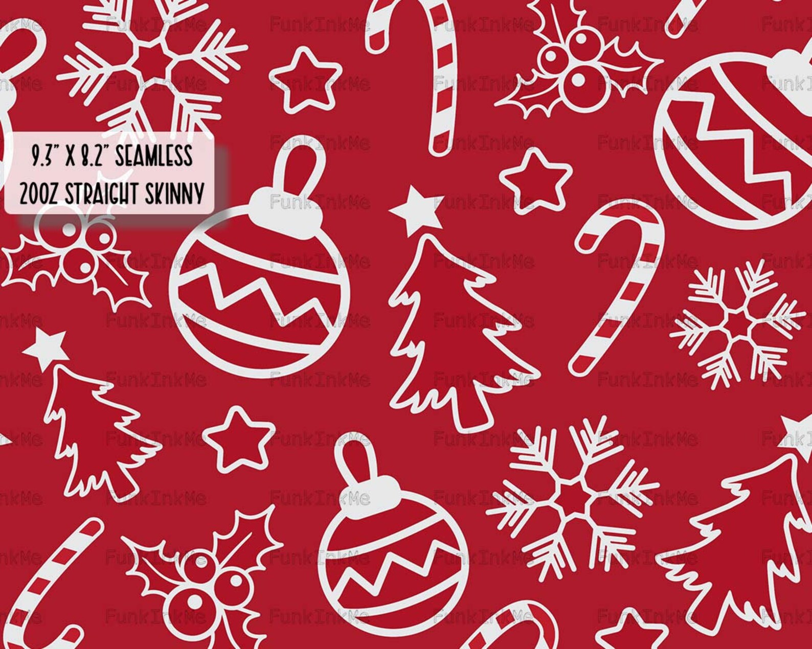 Christmas Burst Tumbler Template SVG DXF PNG Seamless for 20 Oz Skinny ...