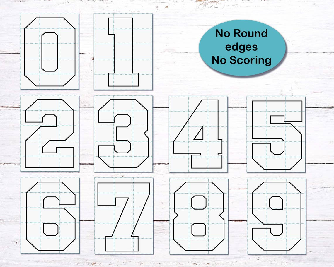 Balloon Mosaic Number Set - Square Numbers 0-9 Templates for Sizes 1ft ...