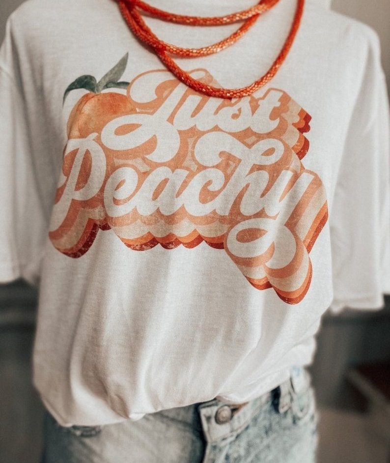 Just Peachy Graphic Tee - Etsy