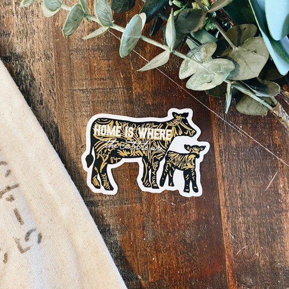 Cow Calf Sticker Decal | Etsy