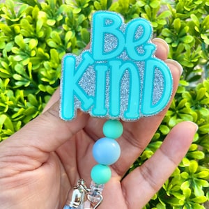 Acrylic 'be Kind' Badge Reel | Positivity Badge Reel | 'be Kind' Badge ...