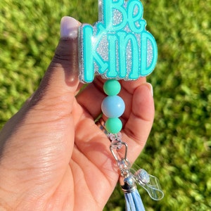 Acrylic 'be Kind' Badge Reel | Positivity Badge Reel | 'be Kind' Badge ...