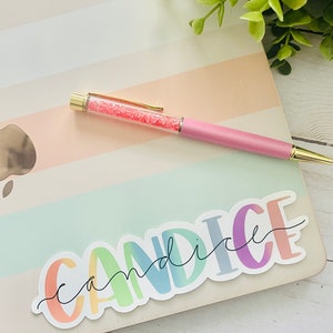 Custom Name Stickers | Personalized Durable Laptop and Water Bottle ...