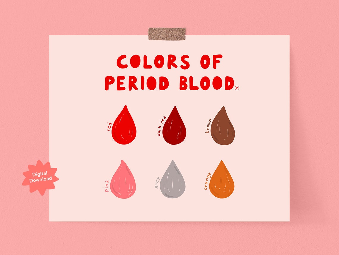 Colors of Period Blood, Informative Menstruation Illustration ...