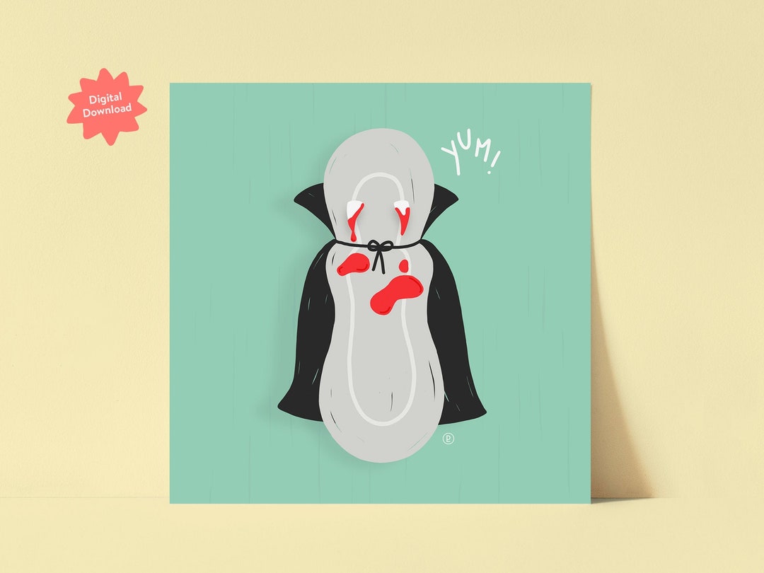 Period Vampire Funny Menstruation Illustration Digital - Etsy