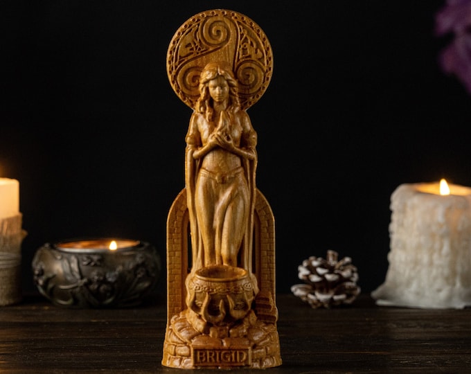Celtic Goddess Brigid Idol Statue - Etsy