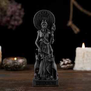 Hecate Statue Hecate Greek Goddess Hekate Black Figure - Etsy