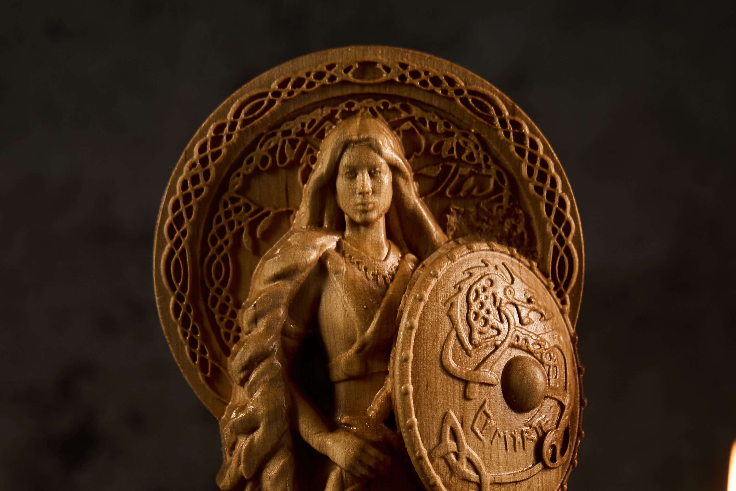 Freyja Statue, Freyja Goddess, Freyja Norse Goddess, Freyja Wooden ...