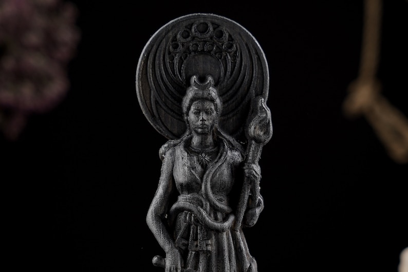 Hecate Statue Hecate Greek Goddess Hekate Black Figure - Etsy