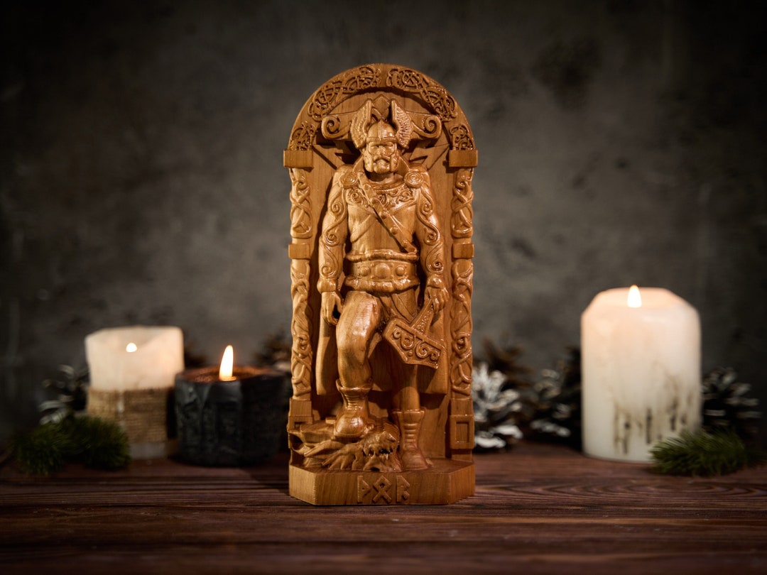 Thor Norse Statue, Thor Altar Statue, Norse Mythology, Pagan Altar ...