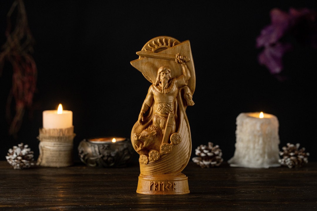 Freyr Norse God Figure, Freyr Pagan Statue, Freyr Statue, Freyr God ...