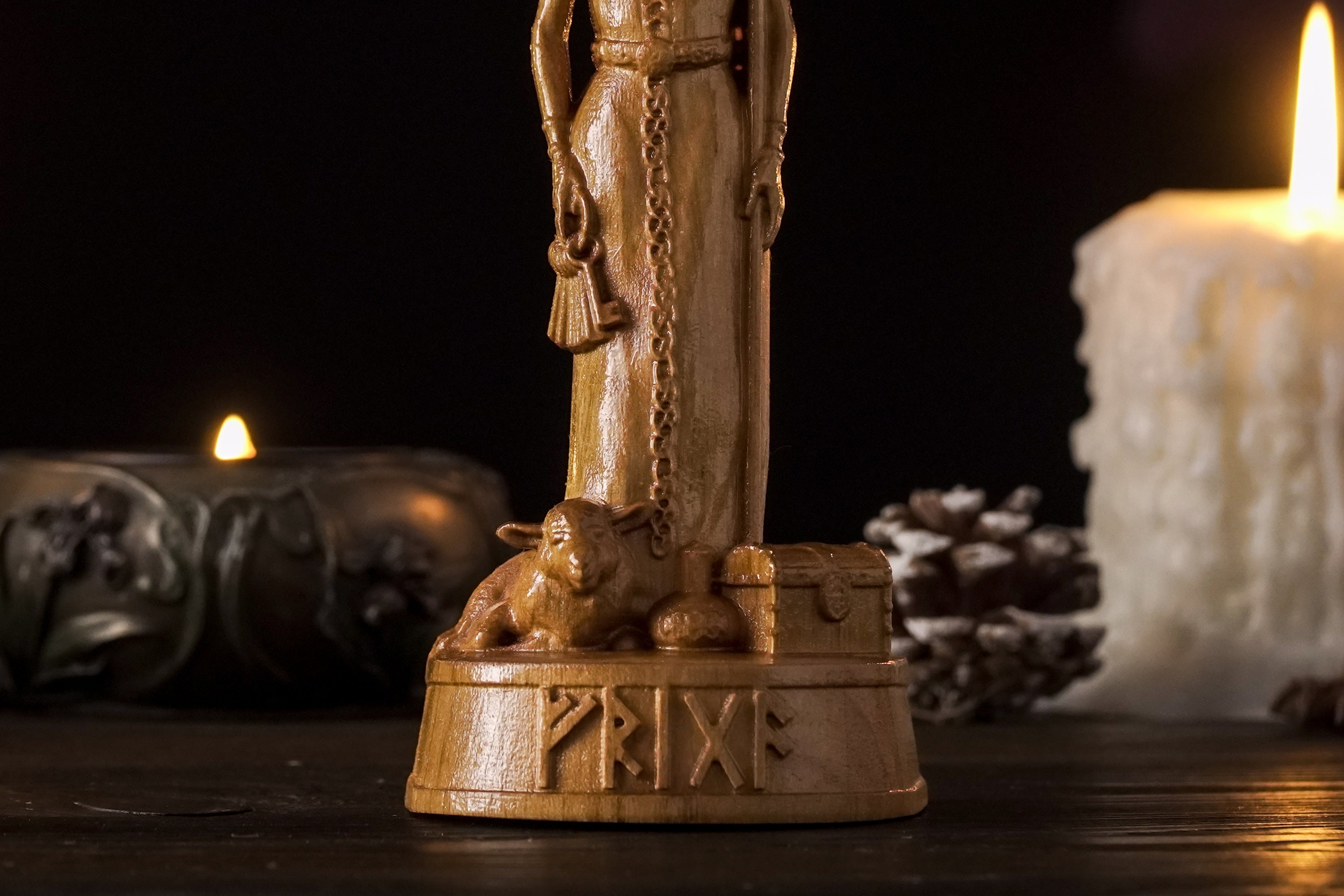 Frigg Norse Goddess Statue Frigg Wooden Statue Pagan Altar | Etsy UK