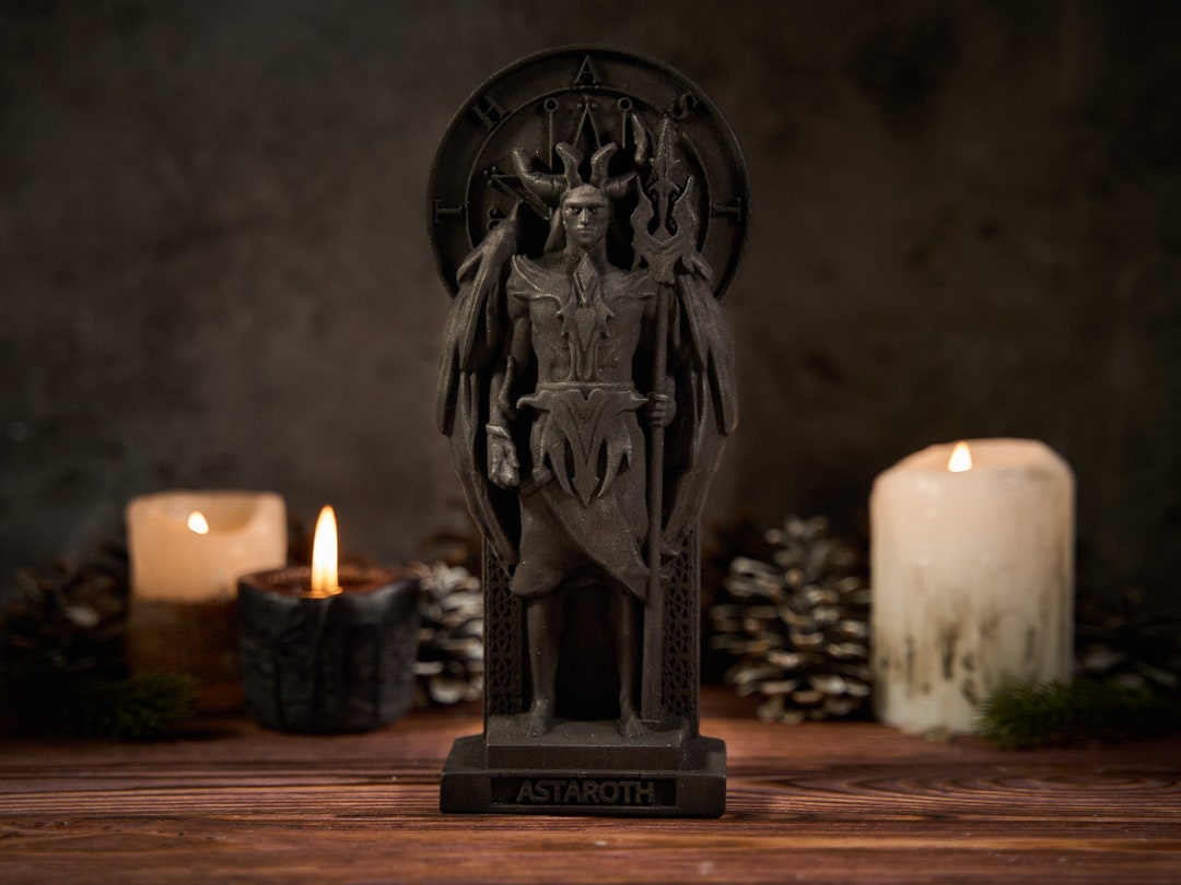 Astaroth Demon, Astaroth Statue in Black, Goetia Demon, Demonology ...