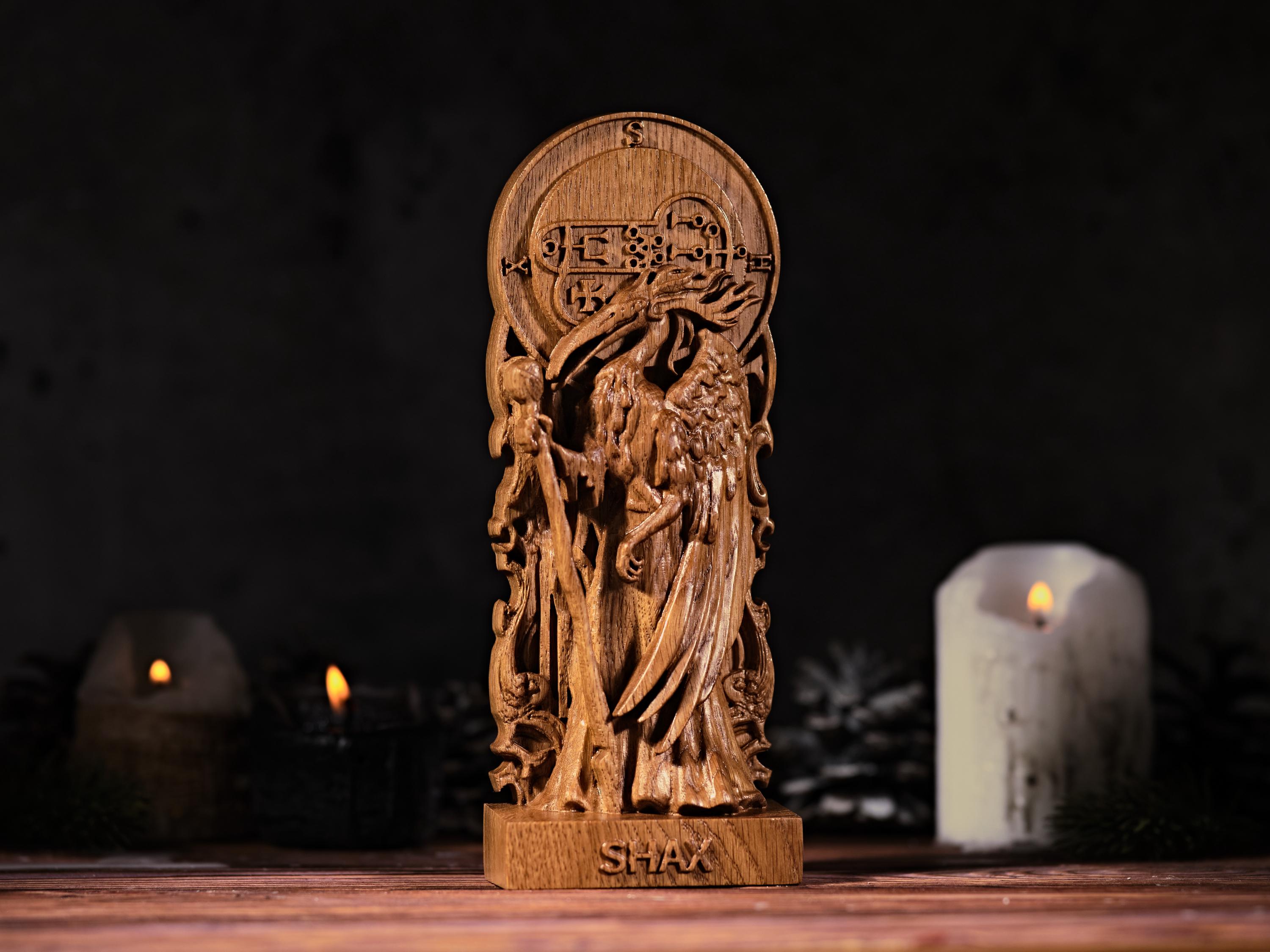 Shax Demon, Shax Statue, Shax Goetia Demon, Demonology Figure, Goetia ...