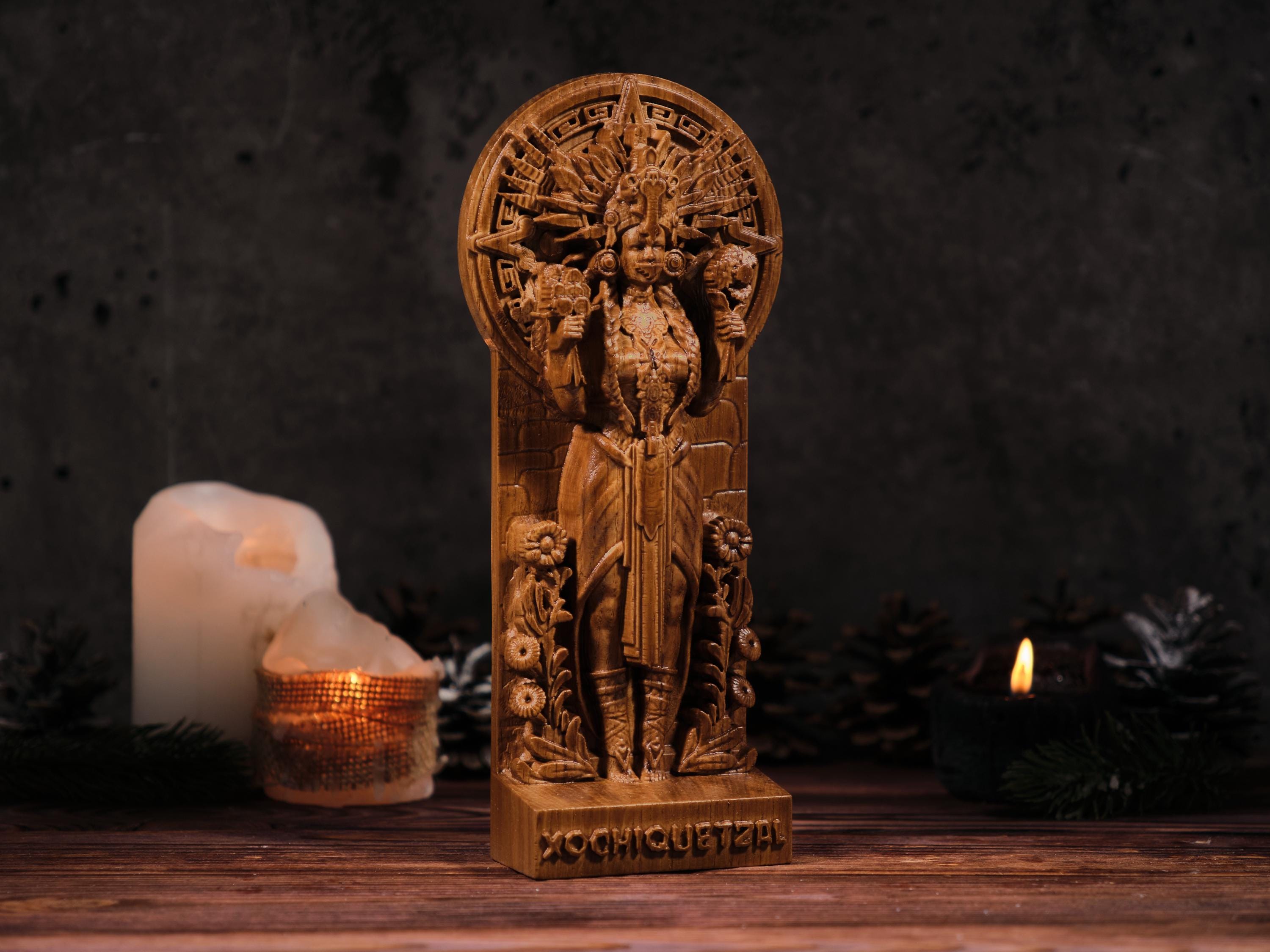 Xochiquetzal Aztec Goddess, Aztec Goddess, Aztec Statue, Mexican Art ...