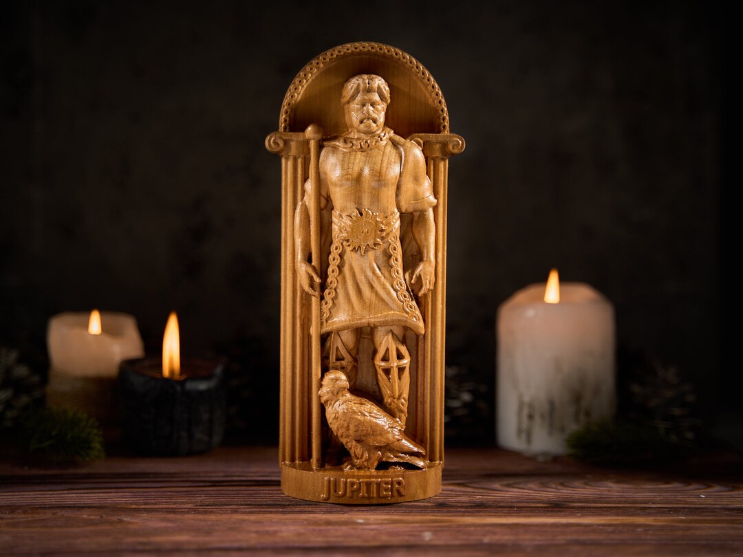 Jupiter Roman God Jupiter Roman Figure Pagan Statue Roman Statue Roman God Pagan Altar Etsy