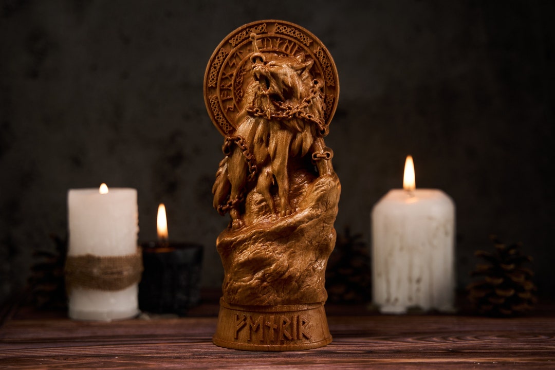 Fenrir Statue, Fenrir Norse Wolf Statue, Fenrir Wolf Statue, Fenrir God ...