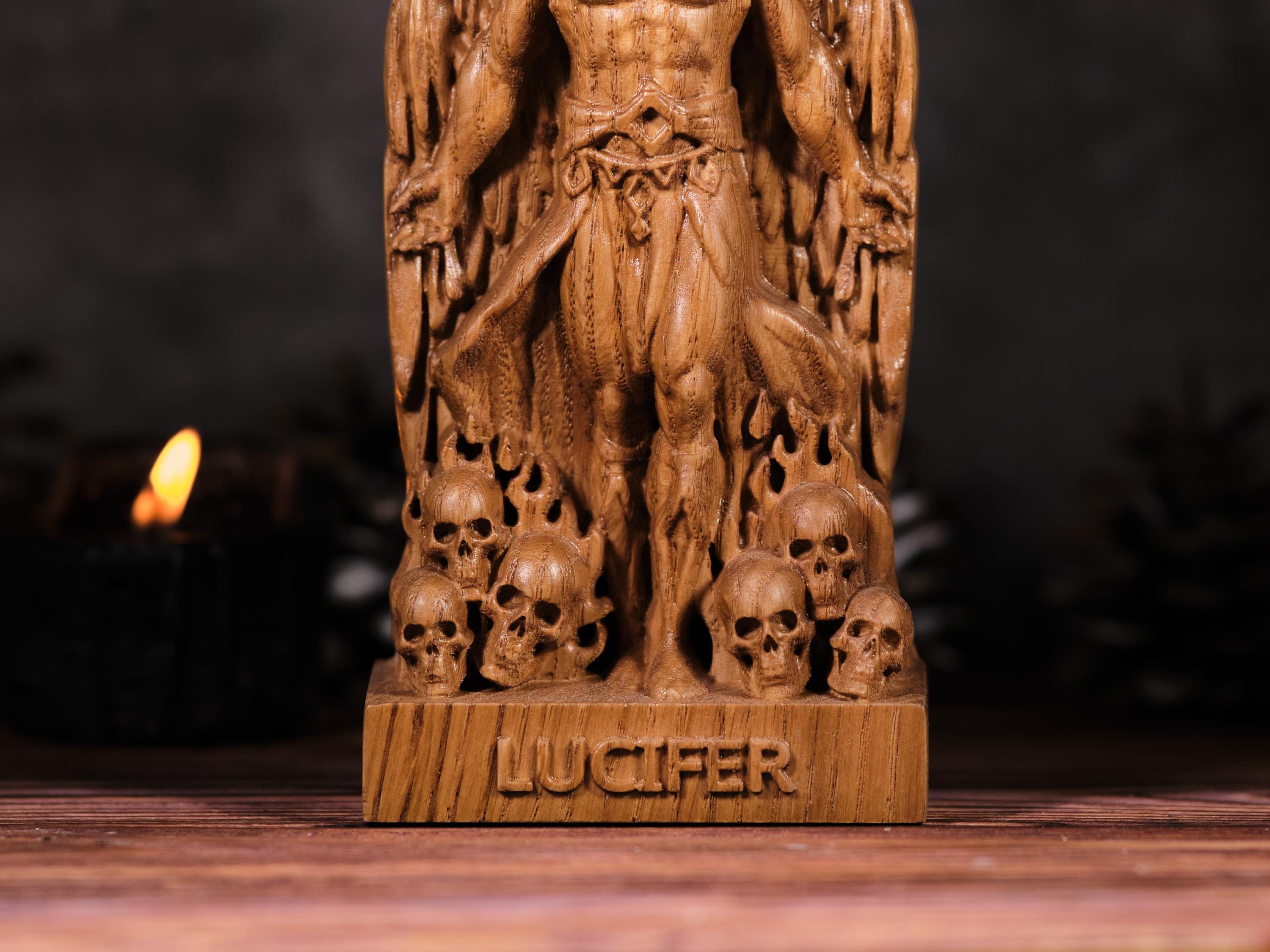 Lucifer Angel Statue, Satan Statue, Lucifer Series, Occultism, Satanism ...