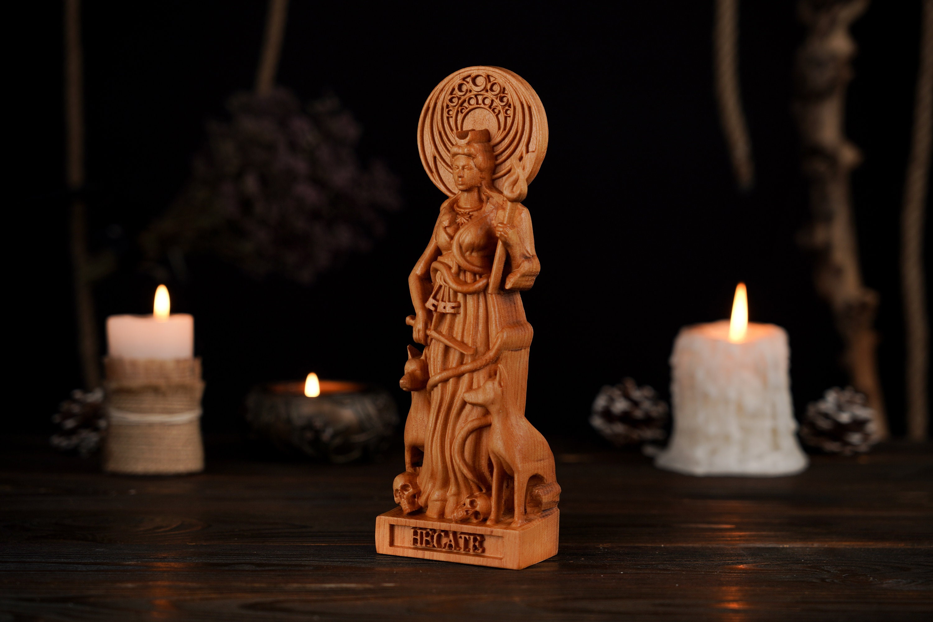 Hecate Statue Hecate Greek Goddess Hekate Figure Greek - Etsy