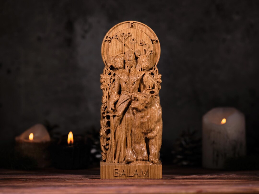 Balam Goetia King , Balam King Statue, Balam Demon King, Demonology Figure, Goetia Demon, Pagan ...