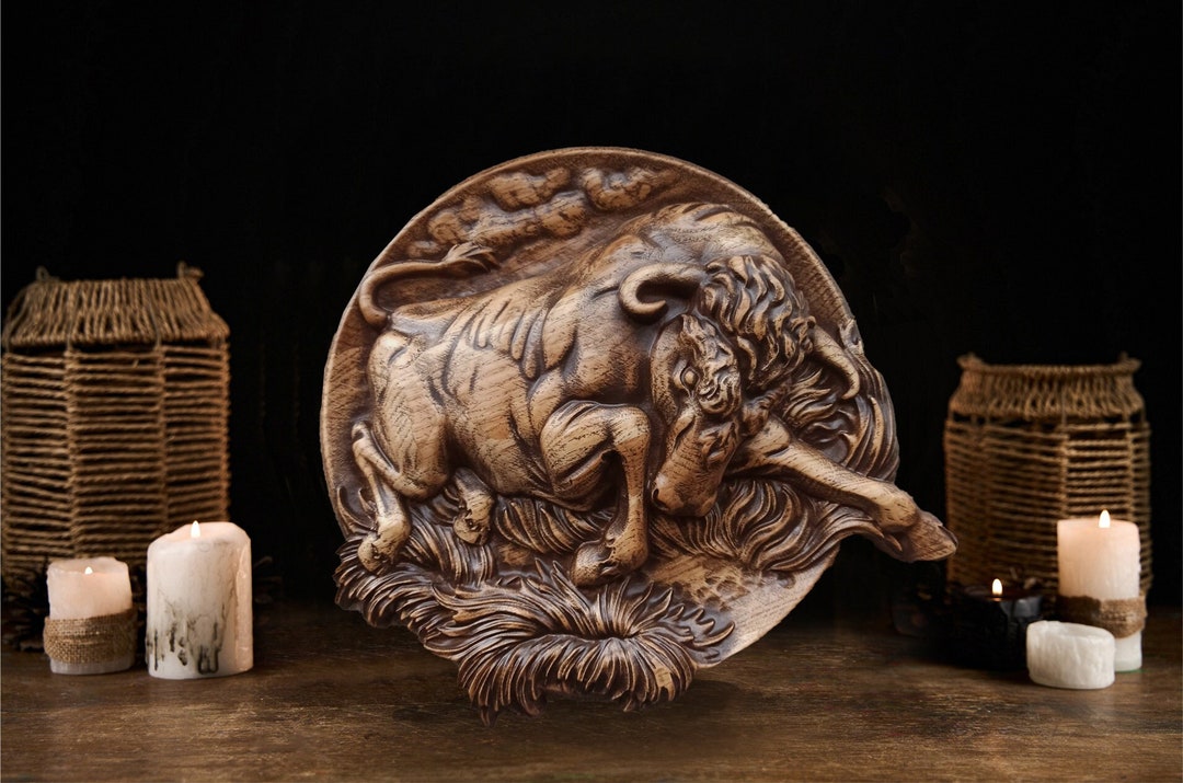 Bull Wood Wall Decor, Bul Wood Wall Decor, Wall Hangings Decor ...