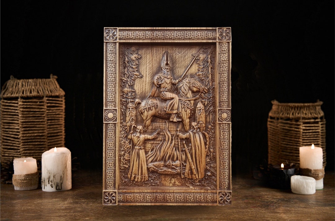 Svarog Wood Wall Decor, Svarog Slavic God, Svarog Wood Decor, Slavic ...