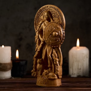 Freyja Statue, Freyja Goddess, Freyja Norse Goddess, Freyja Wooden ...