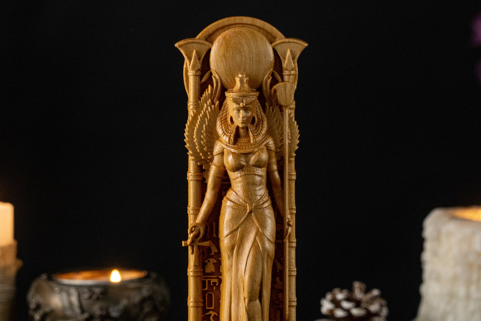 Nephthys Egyptian Goddess, Nephthys With Wings Statue, Ancient Egypt ...