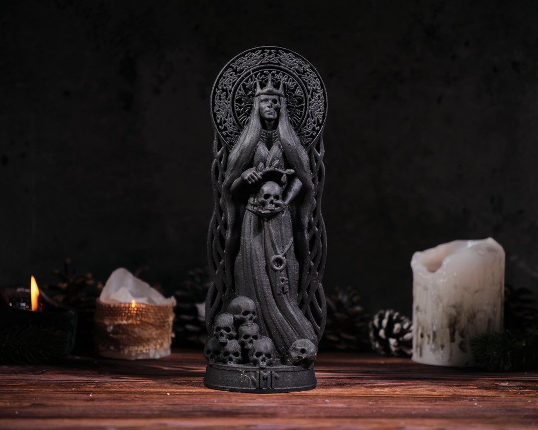 Black Hel Norse Goddess, Hel Viking Goddess, Pagan Altar Figure, Norse ...