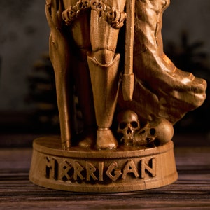 Morrigan Celtic Goddess, Morrigan Wood Figure, Celtic Gods, Pagan ...