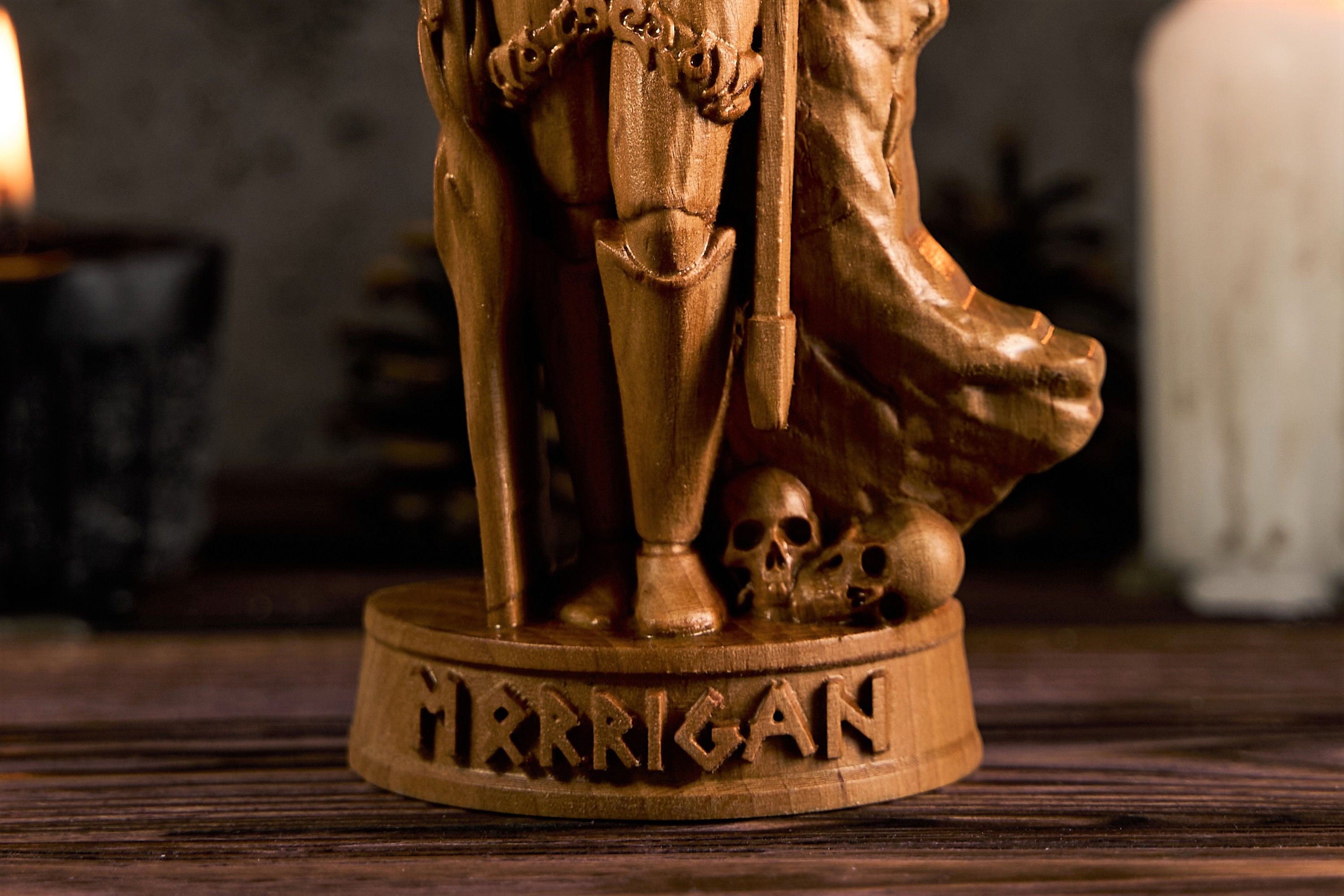 Morrigan Celtic Goddess, Morrigan Wood Figure, Celtic Gods, Pagan ...