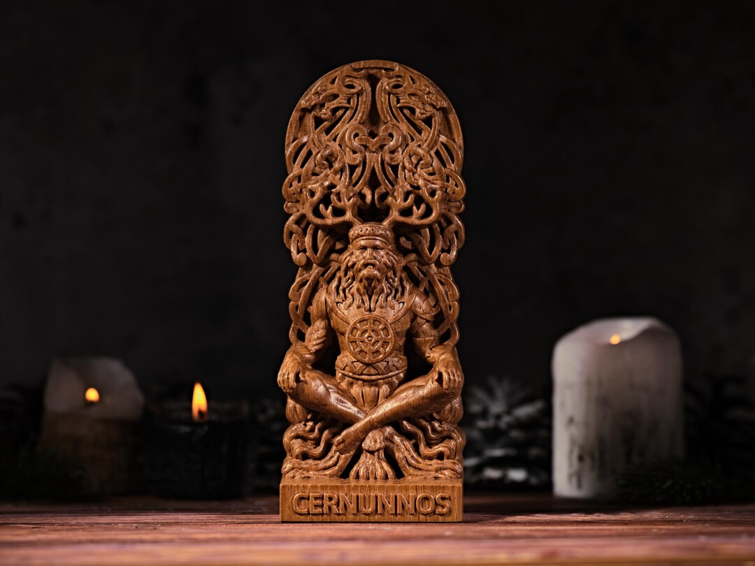 Cernunnos Celtic Horned God, Cernunnos Celtic Statue, Celtic Gods, Cernunnos Wood Figure ...