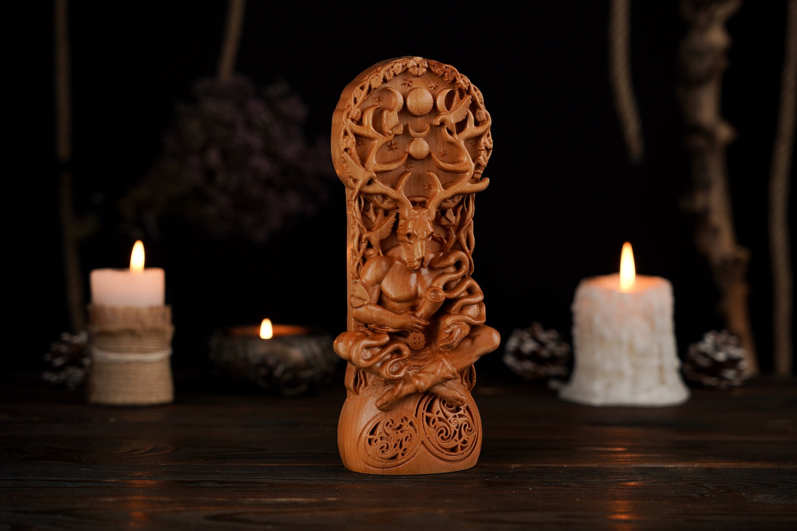 Cernunnos Celtic Horned God Cernunnos Celtic Statue Celtic - Etsy