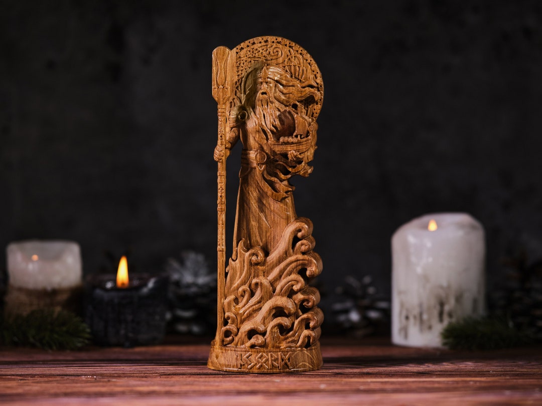 Njord Norse God Statue, Njord Statue, Pagan Altar Figure, Norse Gods ...