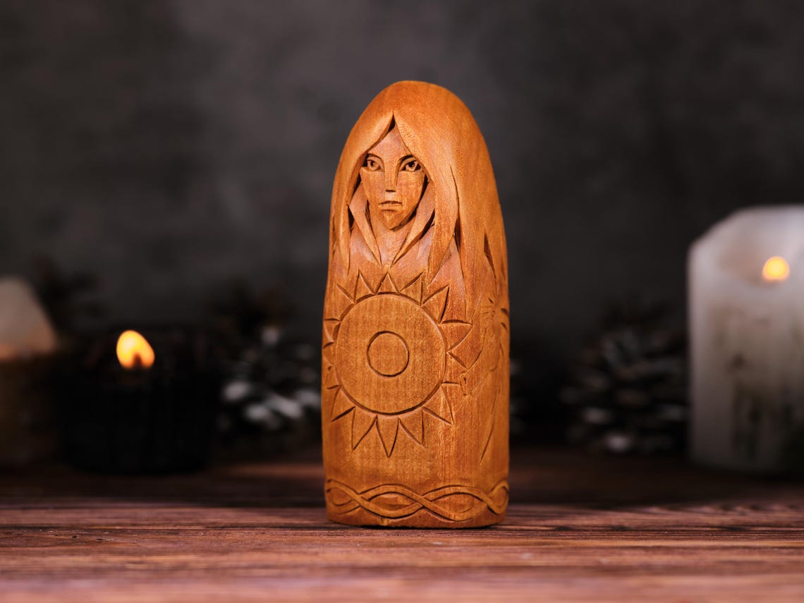 Sol Norse Goddess, Goddess Statue, Norse Goddes Statue, Viking Statue ...